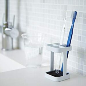 Yamazaki Home Tower Slim Toothbrush Stand – Bathroom Holder Organizer