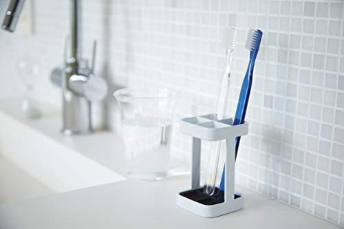 Yamazaki Home Tower Slim Toothbrush Stand – Bathroom Holder Organizer