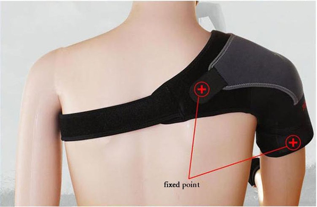 Mcolics Shoulder Support Joint Compression Warmth Protective Gear Adjustable Pad Belts Badminton Basketball Fitness Sports Shoulder Protector Arthritis Pain Shoulder Support Strap (Left Shoulder)