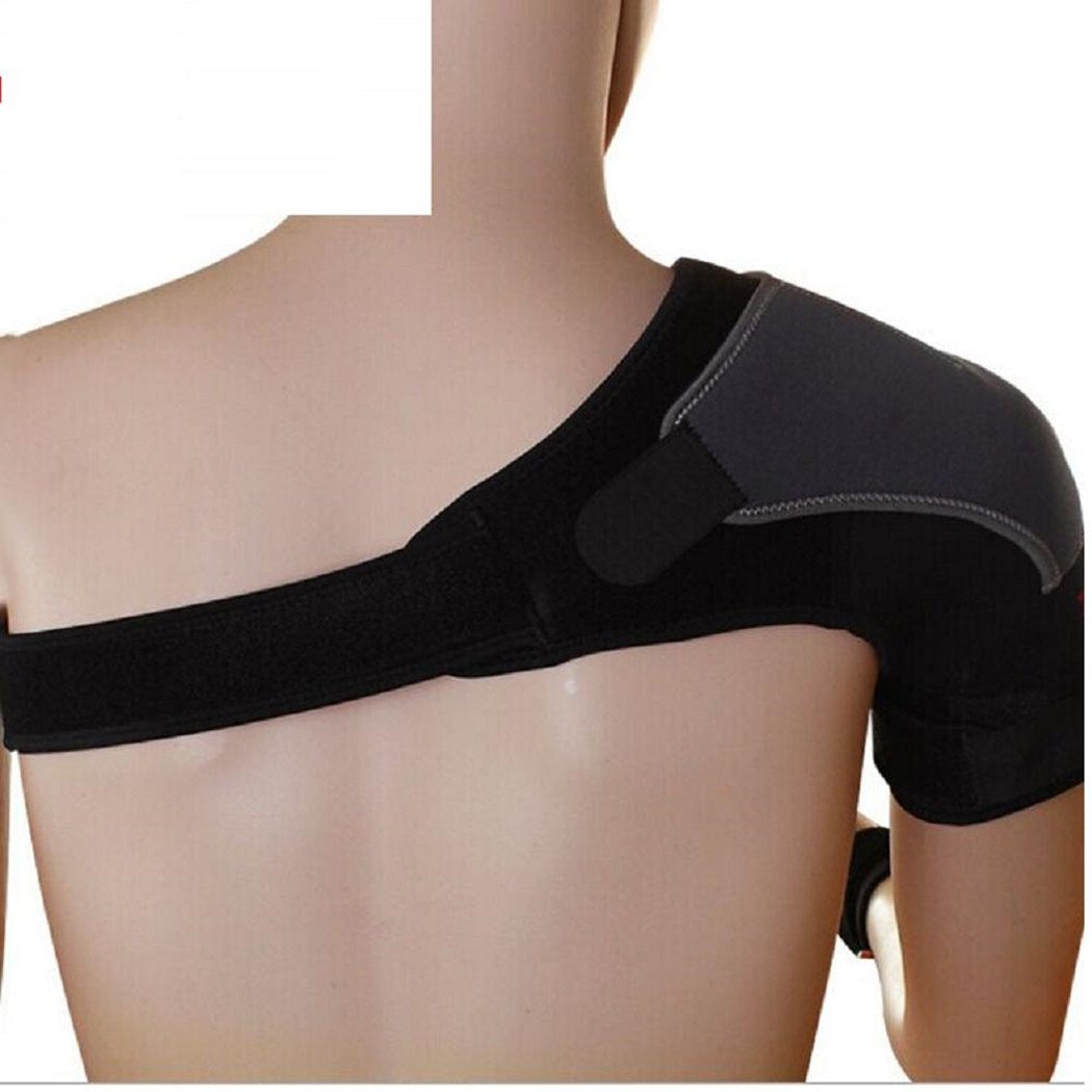 Mcolics Shoulder Support Joint Compression Warmth Protective Gear Adjustable Pad Belts Badminton Basketball Fitness Sports Shoulder Protector Arthritis Pain Shoulder Support Strap (Left Shoulder)