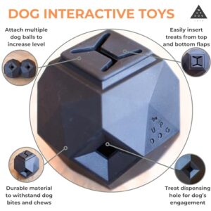 Treat Dispensing Balls for Medium Dogs and Cat Treat Dispenser Toy Interactive for Self-Play Improves Oral Hygiene, Mental Simulation, and Bordem Buster, Simple and Effective Food Toy (3.6 x 3.6 in)