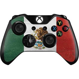 skinit decal gaming skin compatible with xbox one controller - originally designed mexico flag distressed design