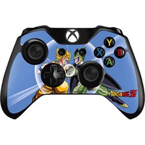 skinit decal gaming skin compatible with xbox one controller - officially licensed dragon ball z dragon ball z goku & cell design