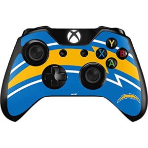 skinit decal gaming skin compatible with xbox one controller - officially licensed nfl los angeles chargers large logo design