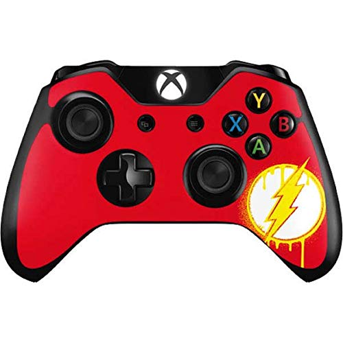 Skinit Decal Gaming Skin Compatible with Xbox One Controller - Officially Licensed Warner Bros Flash Emblem Drip Design