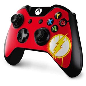 Skinit Decal Gaming Skin Compatible with Xbox One Controller - Officially Licensed Warner Bros Flash Emblem Drip Design