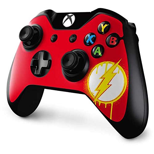 Skinit Decal Gaming Skin Compatible with Xbox One Controller - Officially Licensed Warner Bros Flash Emblem Drip Design