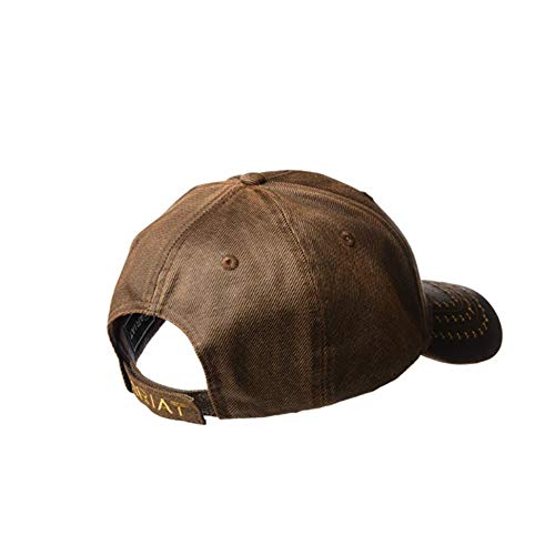 ARIAT Men's One Size Full Oil Corner Logo, Brown