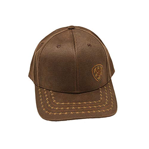 ARIAT Men's One Size Full Oil Corner Logo, Brown