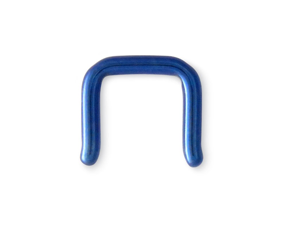 Titanium Septum Retainer 12g 12 Gauge Dark Blue