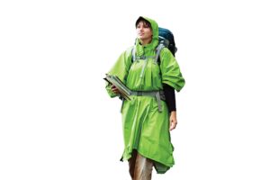 sea to summit nylon tarp poncho 4-in-1 raincoat, pack cover, groundsheet, and shelter, apple green