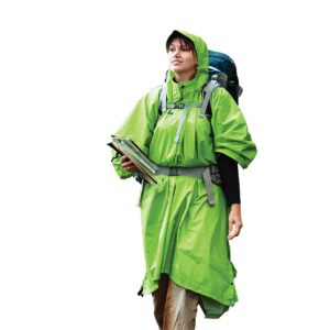 Sea to Summit Nylon Tarp Poncho 4-in-1 Raincoat, Pack Cover, Groundsheet, and Shelter, Apple Green