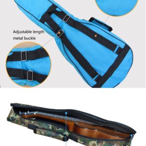 HOT SEAL Waterproof Durable Colorful Ukulele Cotton Case Bag with Storage (21in, light blue)