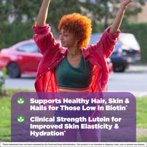 Natrol Beauty Biotin Plus Lutein 5,000 mcg, Dietary Supplement to Support Healthy Hair, Skin and Nails, 60 Beauty Tablets for Adults, 60 Day Supply