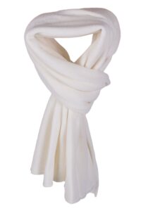 love cashmere women's 100% cashmere wrap scarf - white - hand made in scotland rrp $350