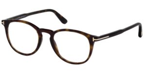 tom ford oval eyeglasses tf5401 052 size: 51mm dark havana ft5401