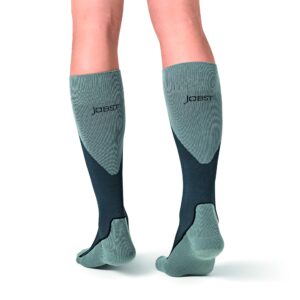 JOBST 7528911 Sport Knee High 15-20 mmHg Compression Socks, Black/Grey, Medium