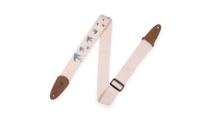 levy's leathers 2" cotton guitar strap with decorative print and suede ends. tri-glide adjustable to 65" (mc8u-006)