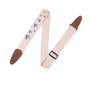 Levy's Leathers 2" Cotton Guitar Strap with Decorative Print and Suede Ends. Tri-glide adjustable to 65" (MC8U-006)