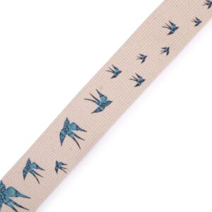 Levy's Leathers 2" Cotton Guitar Strap with Decorative Print and Suede Ends. Tri-glide adjustable to 65" (MC8U-006)