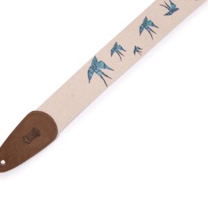 Levy's Leathers 2" Cotton Guitar Strap with Decorative Print and Suede Ends. Tri-glide adjustable to 65" (MC8U-006)