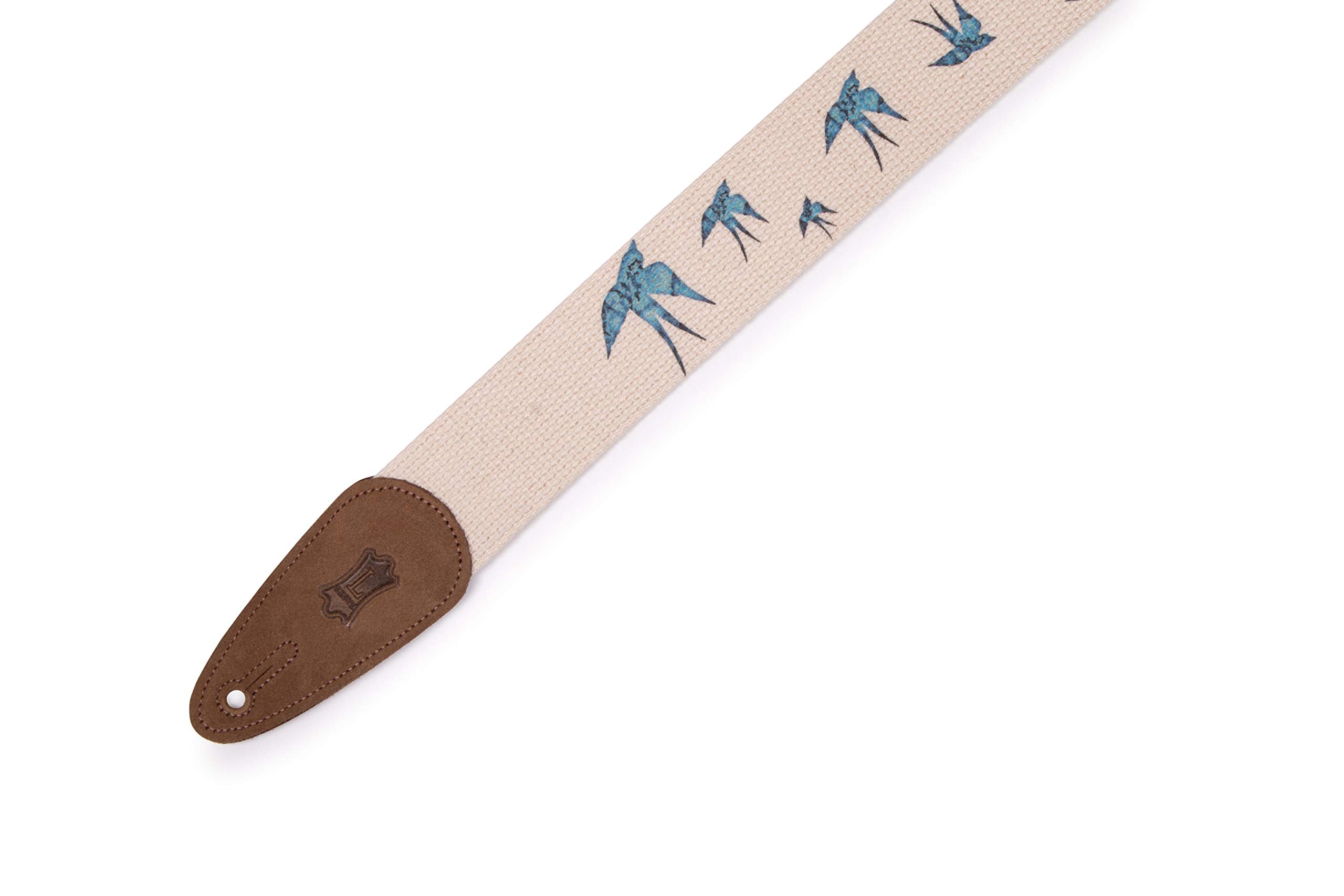 Levy's Leathers 2" Cotton Guitar Strap with Decorative Print and Suede Ends. Tri-glide adjustable to 65" (MC8U-006)