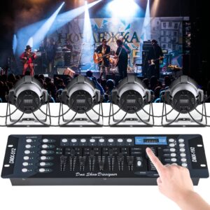 Dmx Controller, Dmx Console,192CH Dmx512 Console, With 2m/6.6 ft DMX Signal Cable, Controller Panel Use For Editing Program Of Stage Lighting Runing