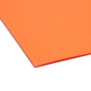 Smead File Folder, Straight-Cut Tab, Letter Size, Orange, 100 per Box (10941)