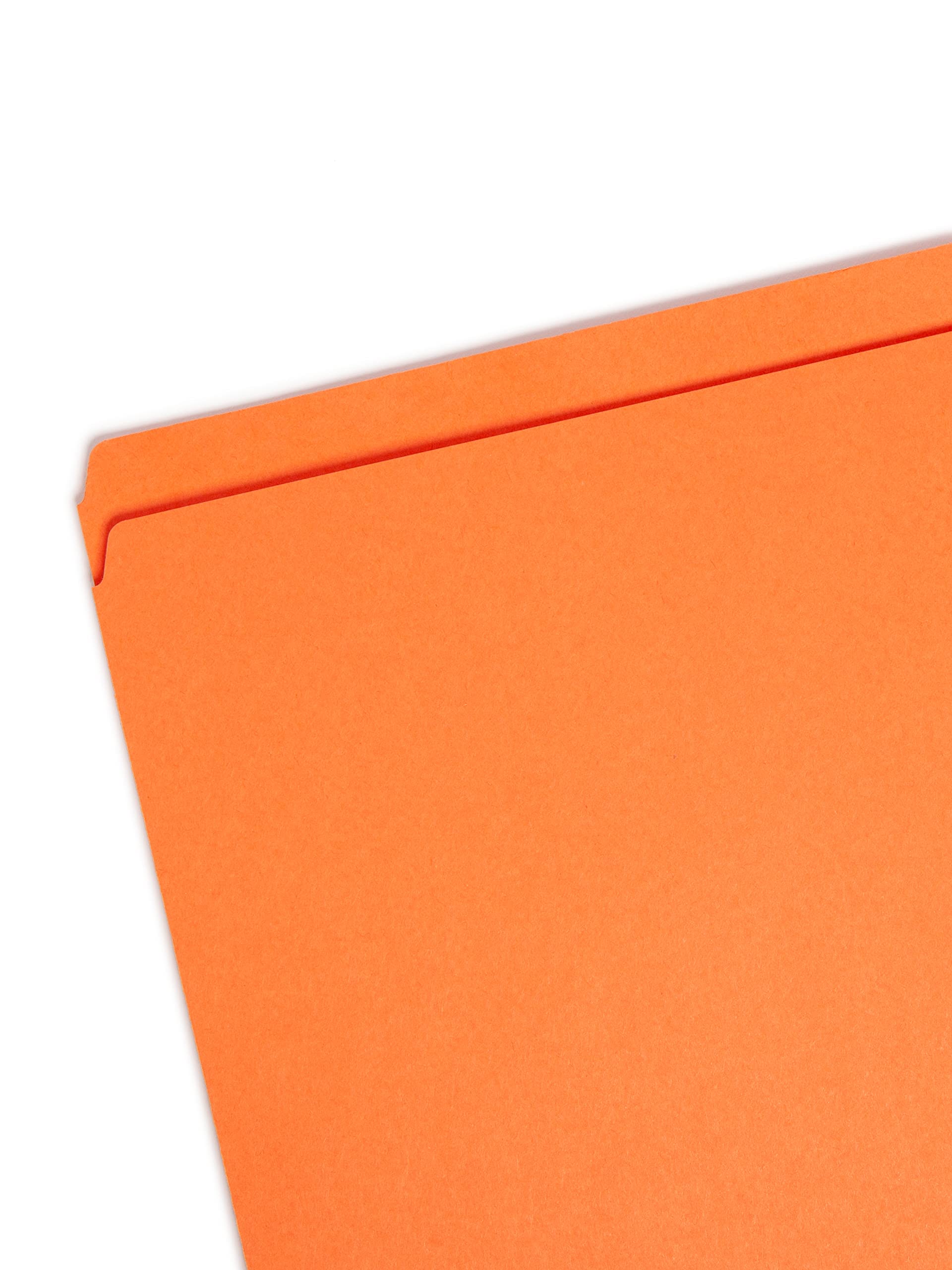 Smead File Folder, Straight-Cut Tab, Letter Size, Orange, 100 per Box (10941)