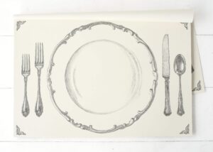 hester & cook perfect setting paper placemat, 24 sheets american made