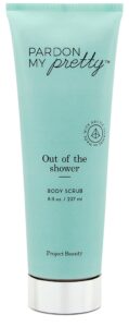 out of the shower body scrub with arctic vitamins by pardon my pretty, 8 ounce