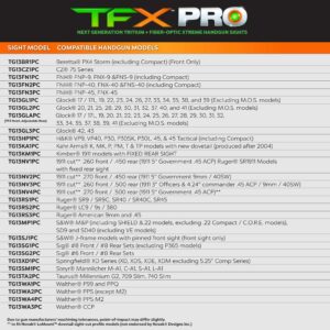 TRUGLO TFX Orange Kahr Handgun Sights (TG13KA1PC)