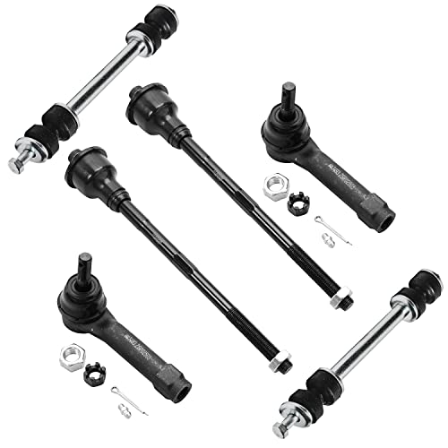 Detroit Axle - AWD Front End 13pc Suspension Kit for Silverado Sierra Chevy GMC Avalanche Suburban Yukon XL 1500 Tahoe Escalade ESV EXT, Upper Control Arms Lower Ball Joints Sway Bars Tie Rods