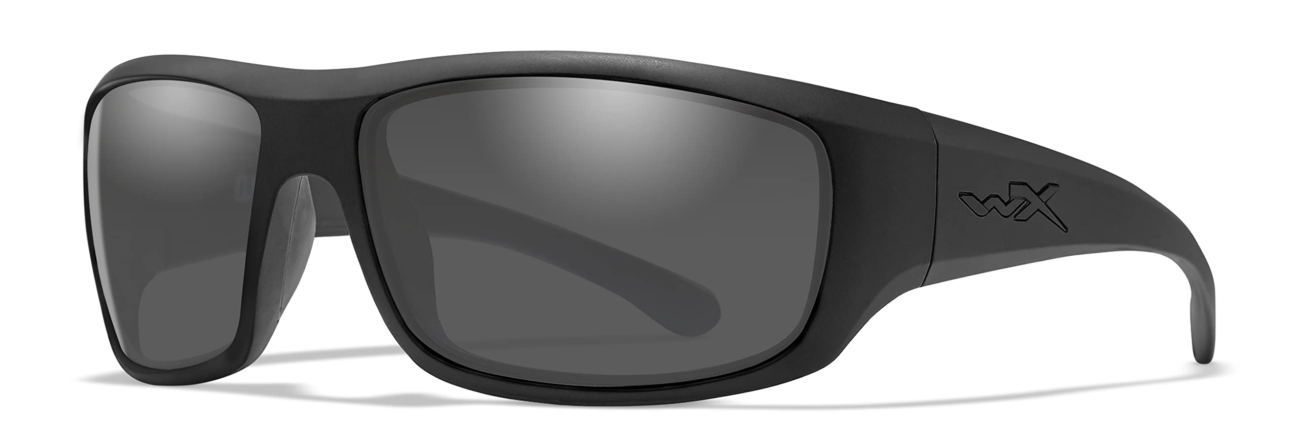 Wiley X WX Omega Sunglasses, Safety Glasses for Men and Women, UV Eye Protection for Shooting, Fishing, Biking, and Extreme Sports, Matte Black Frames, Tinted Lenses