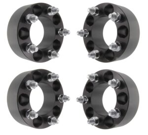 4pc 50mm (2") 5x4.5 to 5x4.5 black wheel spacers fits ford mustang edge ranger explorer