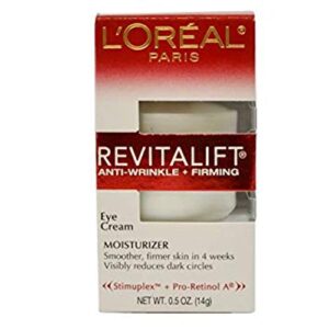 loreal revitalift eye cream 0.5 ounce (14ml) (2 pack)