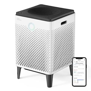 coway airmega 300s app-enabled smart air purifier (covers 1,256 sq. ft.), true hepa air purifier with smart technology, compatible with amazon alexa