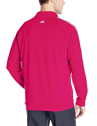 adidas Golf Men's Golf 3-Stripes 1/4 Zip Layering Top, Unity Pink F, X-Large