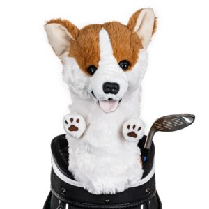 daphne’s corgi driver headcover | premium driver headcovers | funny golf club covers | stylish protection for your clubs | men's golf gear | driver headcover for men and women