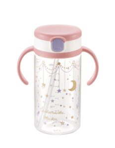 richell aqulea outing straw mug 320 pink