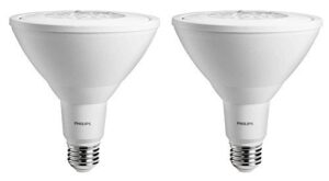 philips led non-dimmable par38 25-degree spot light bulb: 950-lumen, 3000-kelvin, 11-watt (90-watt equivalent), e26 base, bright white, 2-pack