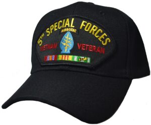 military productions 5th special forces vietnam veteran cap black