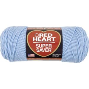 red heart yarn super saver 0381 light blue 7 oz