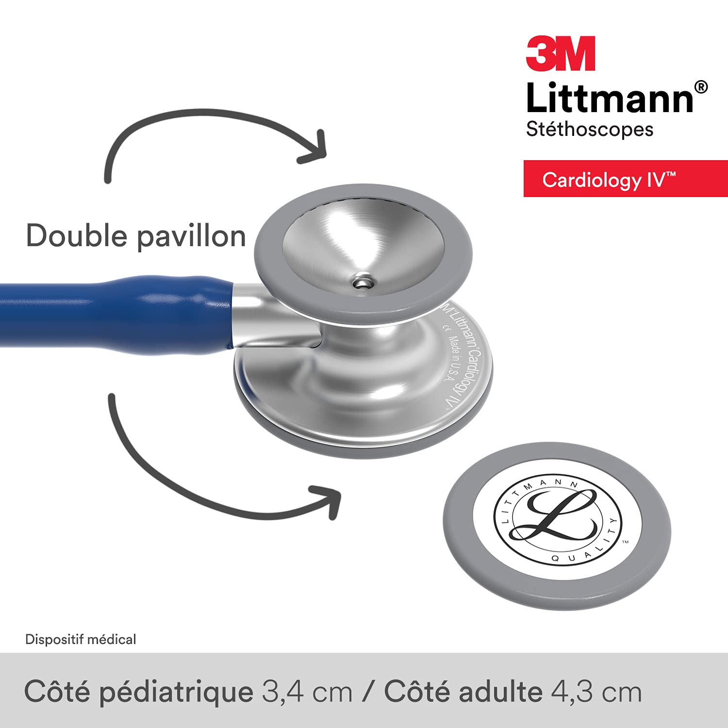 3M 6154 Littmann Health Care Cardiology IV Stethoscope, Navy Blue