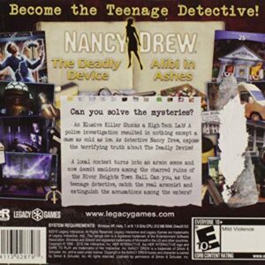 Nancy Drew - Alibi in Ashes & The Deadly Device 2-Pack (PC-DVD) (XP, VISTA, Windows 7, Windows 8) PC Detective Game