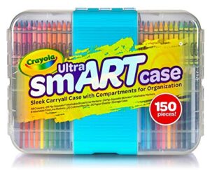 crayola ultra smart case, 150 pieces, art set for kids, gift, (model: 04-6810)