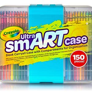 Crayola Ultra Smart Case, 150 Pieces, Art Set for Kids, Gift, (Model: 04-6810)