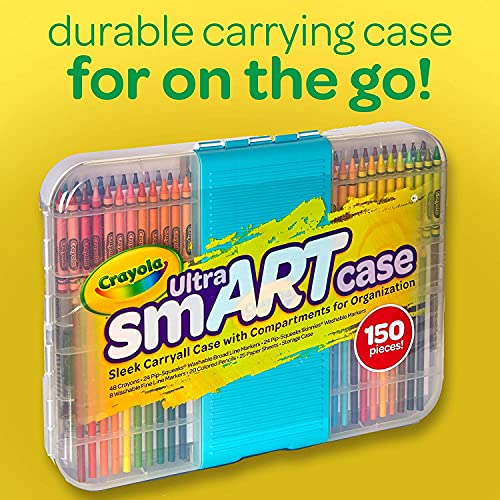 Crayola Ultra Smart Case, 150 Pieces, Art Set for Kids, Gift, (Model: 04-6810)