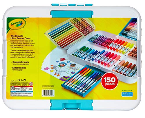 Crayola Ultra Smart Case, 150 Pieces, Art Set for Kids, Gift, (Model: 04-6810)