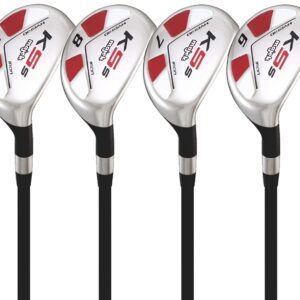 Senior Men’s Majek Golf All Hybrid Complete Full Set, which includes: #4, 5, 6, 7, 8, 9, PW +SW Senior Flex Right Handed New Utility “A” Flex Club